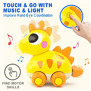 HOLA Baby Toys 6 to 12 Months Infant Toys 6-12 Months Crawling Toys, Touch & Go Music Light 6 Month Old Baby Toys 12-18 Months, Baby Boy Toys for 1 Year Old Boy Gifts Girl Toy