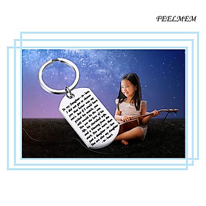 FEELMEM To My Daughter-In-law Keychain I Did Not Get To Choose You That Honor Was My Son's Wedding Jewelry Daughter in Law Gift(silver)