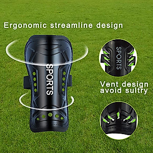 Soccer Shin Guards Pads with Socks Gear for Soccer 3,4,5-16 Year Old and Up Little Girls Boys Kids Child Youth Toddler Teenagers