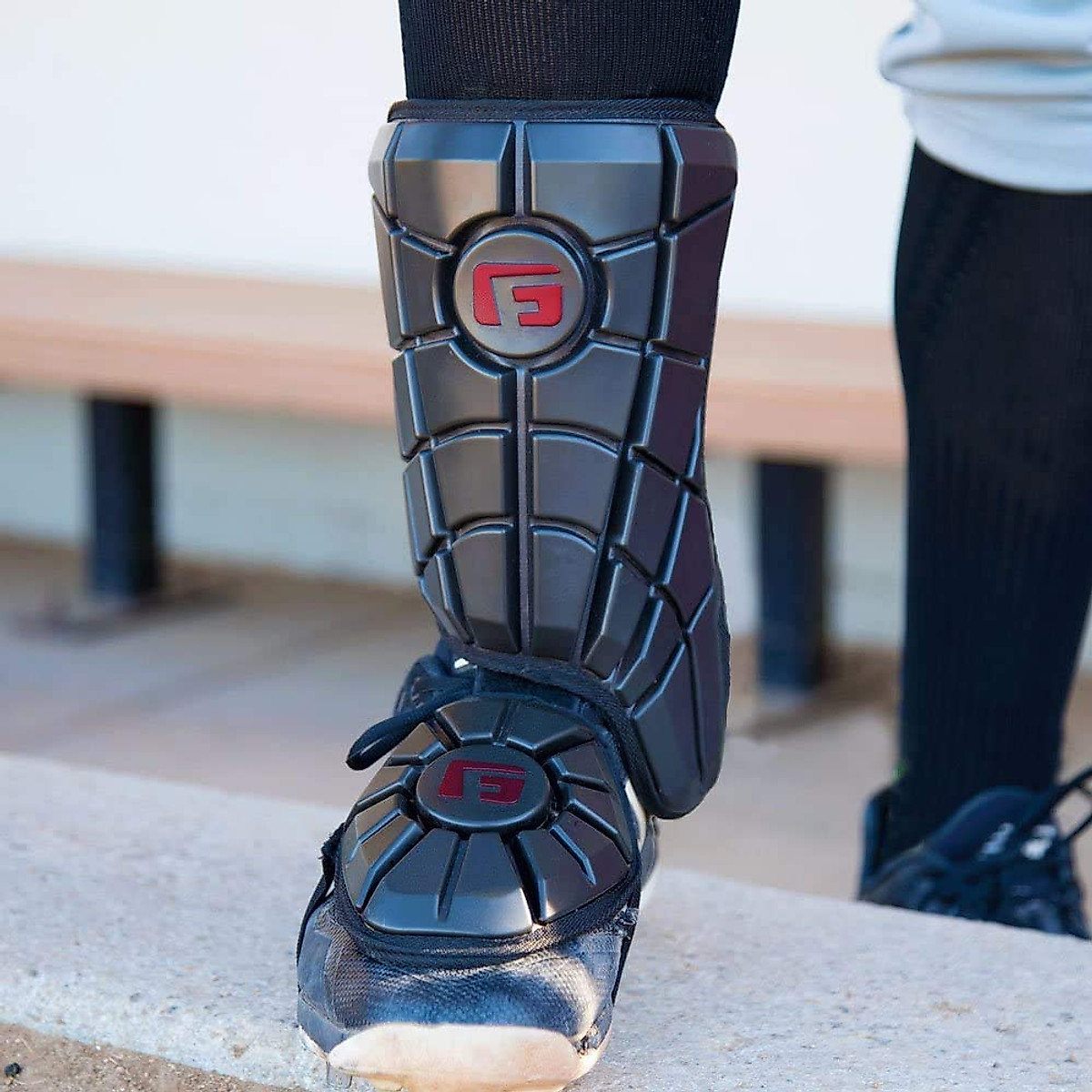 G-Form Batter's Leg Guard, Silver, LH Hitter, Youth