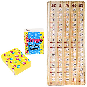 MR CHIPS Jam-Proof Master Board Bingo Card Slide with Shutters Plus Deck of Calling Cards
