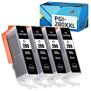Intactech Compatible Ink Cartridges Replacement for Canon PGI-280XXL PGBK PGI-280 XXL Black Ink Tank 2 Pack(2 Black PGI 280xxl) Work with Pixma TS6120 TS8120 TR7520 TR8520 TS9120 TS6220 TS8220 TS9520