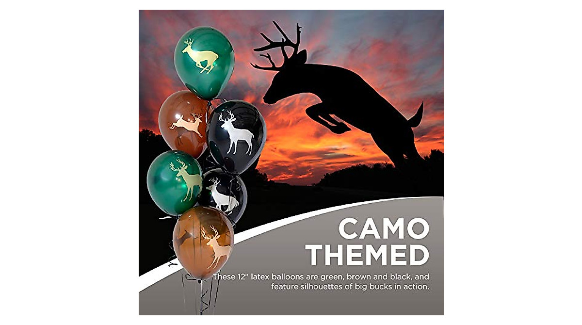 Havercamp Next Camo Party Buck Balloons - Perfect for Hunter Themed Events
