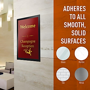 DURABLE Self-Adhesive Magnetic DURAFRAME Document Sign Holder, Letter-Size 8-1/2" x 11", Black, 2 Pack (476801)