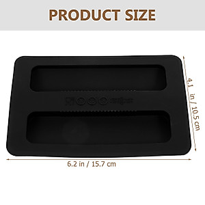Silicone Toaster Dust Cover 2 Slice Toaster Lid Electric Bread Maker Upper Cover Toaster Machine Top Cover for Bread Machine Part Accessories （Black）