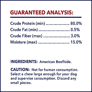 Pet Factory 100% Made in USA Beefhide 5" Chip Rolls Dog Chew Treats - Natural Flavor, 18 Count/1 Pack