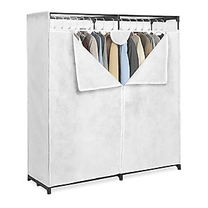 Whitmor Extra Wide Clothes Closet, White, 60"