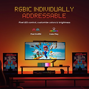 YEELIGHT Cube Smart Table Ambient Lamp, Panel Light, 16 Million Colors Option, RGBIC Individual Addressable, Dynamic Lighting, Music Flow, WiFi Connected, APP Control, Cube*1, Adapter*1