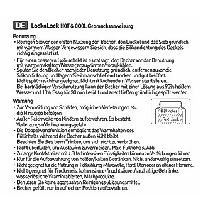 LocknLock Metro Mug Premium 18/8 Stainless Steel Double Wall Insulated with Handle Perfect for table with Lid, Yellow, 20 oz