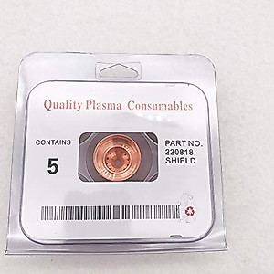 5PCS Air Plasma Cutter Nozzles Tips Electrode Cap Cutting Consumables for Cutting Torch