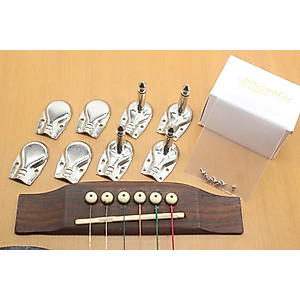 amavoler 4-Pack 1/4" Right Angle Plugs TS Mono Heavy Duty Flat Low Profile Pancake Style for Guitar, Instrument, Speaker/Microphone/Patch Cables - 6.35mm Male 1/4 Inch Phone Plug (Nickel)