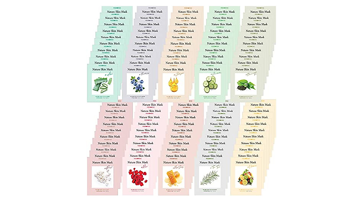 Nature Skin 100 Combo Pack of Korean Facial Sheet Masks | Foodaholic