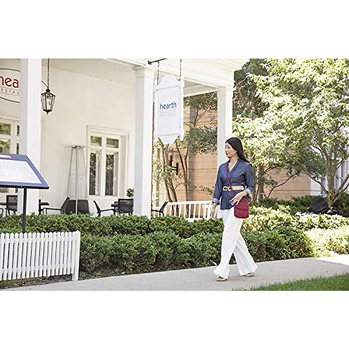 Travelon Anti-theft Signature Quilted Slim Pouch Bag, Sable