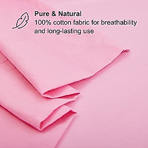 Best Season 400 Thread Count Cotton Queen Size Sheet Set (Pink Color) 4 Piece - 100% Long Staple Cotton Sheets Set, Soft Cotton Bed Sheets Sets with Deep Pocket fit Upto 16 inch