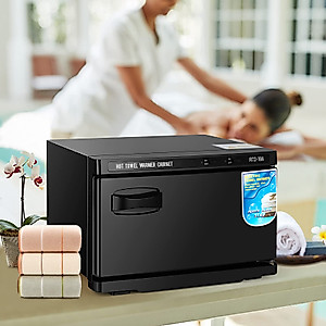 Hot Towel Warmer Salon Towel Hot Cabinet for Facials Barber Esthetician, Spa Beauty Tattoo Massage Manicure Equipment (18L,Black)