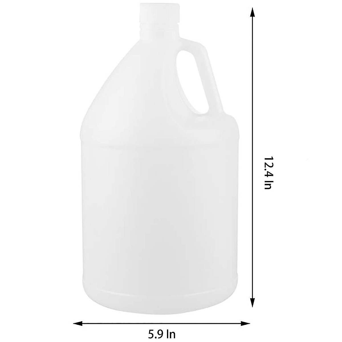 WUWEOT 2 Pack 1 Gallon HDPE Plastic Jugs, Empty Bottle Jug with Child Resistant Airtight Lids for Home and Commercial Use, Water Storage Containers for Water, Soaps, Detergents, Liquids