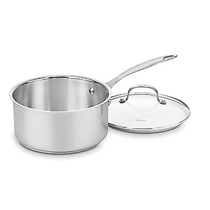 Cuisinart 722-24 10-Inch Chef's-Classic-Stainless-Cookware-Collection, Open Skillet & 7193-20 3-Quart Chef's-Classic-Stainless-Cookware-Collection, Saucepan w/Cover