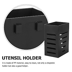 UPKOCH Wall Cutlery Holder Plastic Utensil Holder Hanging Chopsticks Drying Rack Fork Drainer Basket for Kitchen Storage Organizer