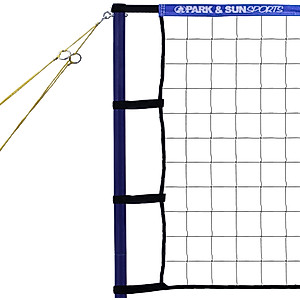 Park & Sun Sports Spiker Sport: Portable Outdoor Volleyball Net System, Blue, 32L x 3H feet