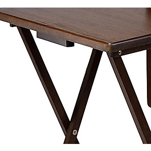 Winsome Wood Snack Table, Antique Walnut Finish, Set of 4