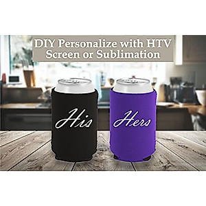 Blank Magnetic Can Coolie (2 Pack Neon Blue)