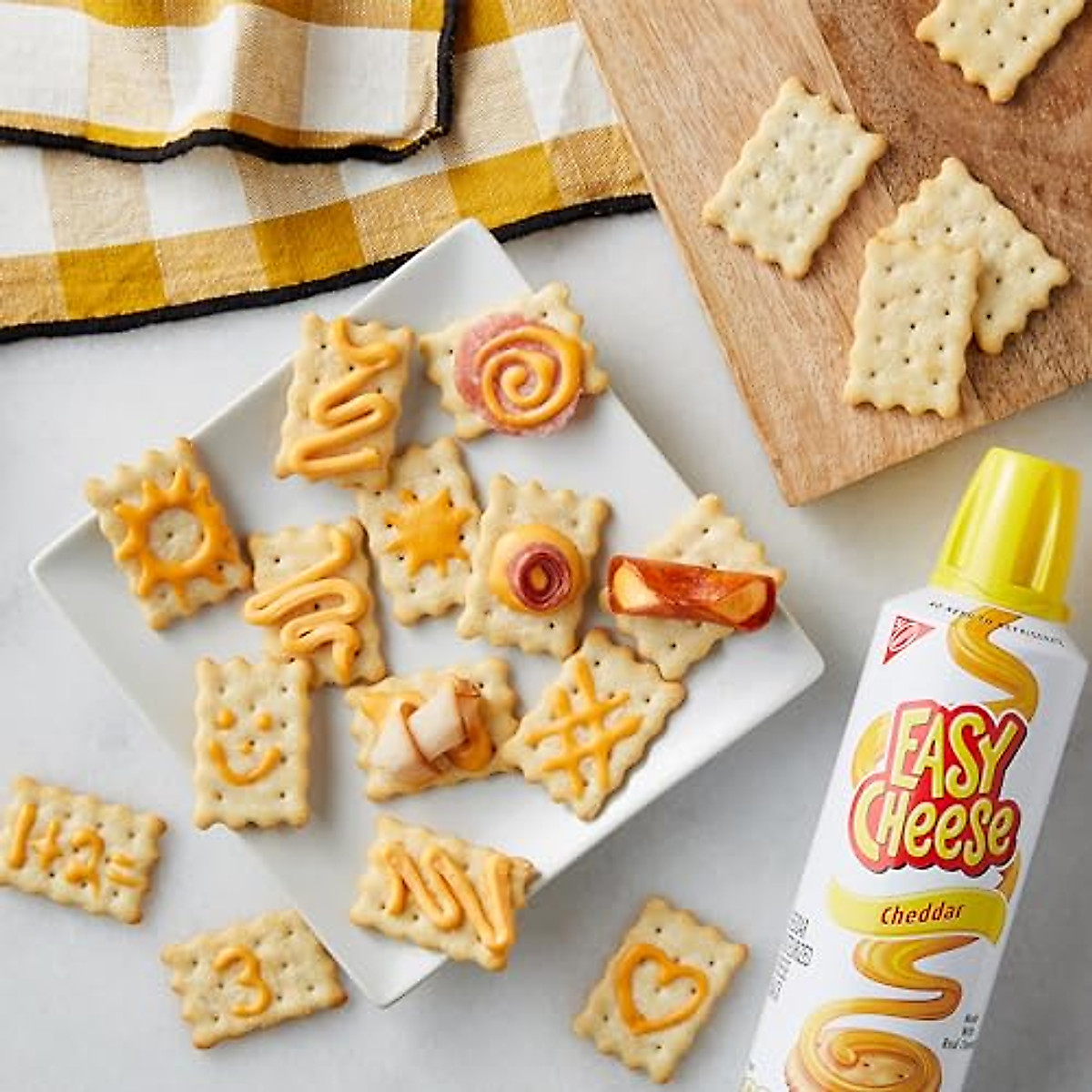 Easy Cheese Cheddar Cheese Snack, 12 - 8 oz Cans
