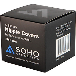 Soho Athletica 50 Pairs of Men's Nipple Covers for Running, Prevent Joggers Nip, Stops Nipple Chafing During Sport, Ease and Prevent the Pain of Runners Nipple