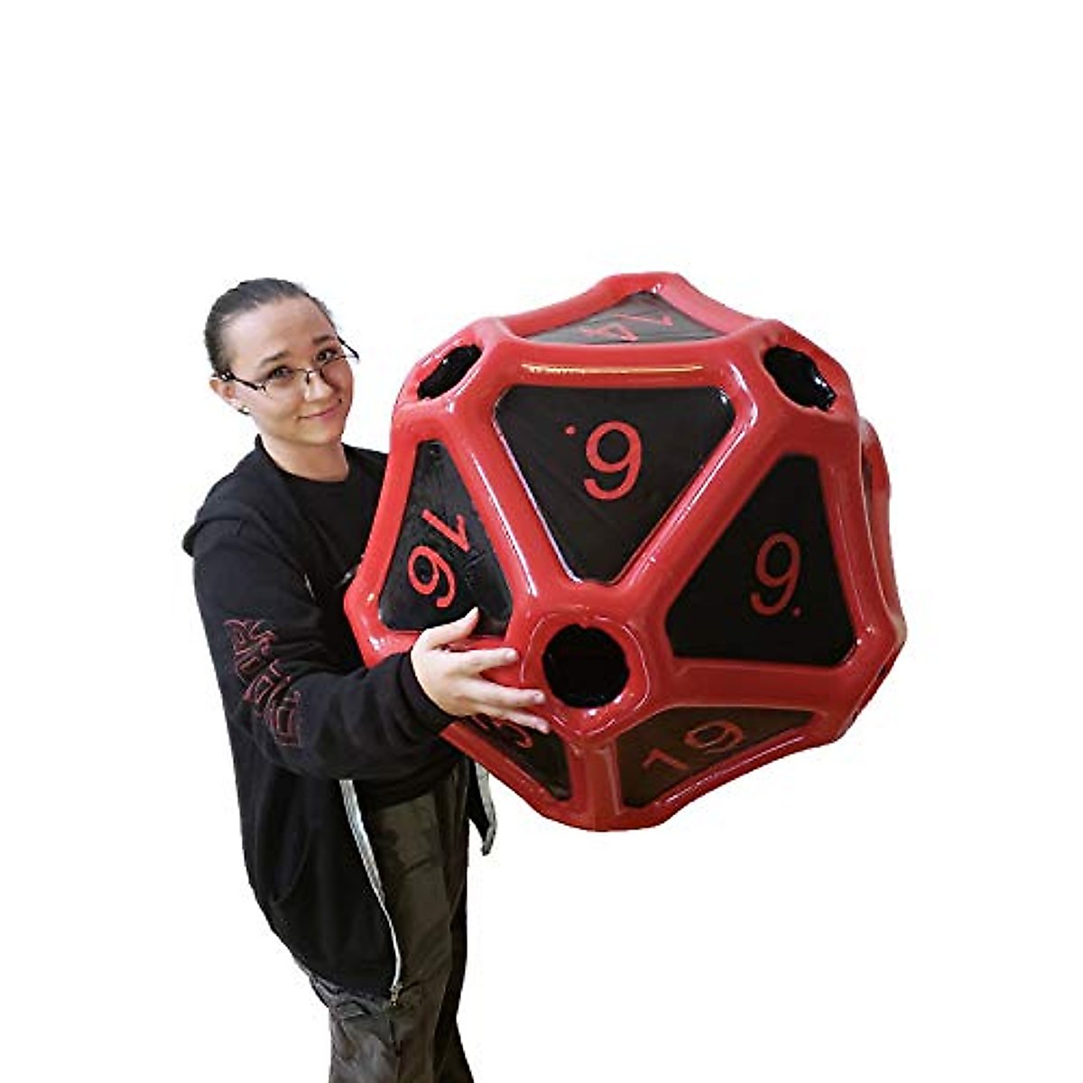 Black Bazaar Large D20 Dice Inflatable Extra Large Giant Gaming DND Tabletop RPG Roleplaying Dungeons and Dragons