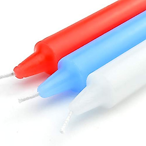 6 Pcs Low Temperature Candles, Fengek 7 Inch Low Heat Candles Romantic Wax Dripping Candle, 5 Color