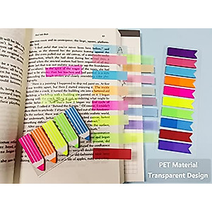 ELII 1600pcs Tabs Page Markers Sticky Index Tabs,Book Tabs Arrow Flags Transparent Sticky Notes Colored Writable and Repositionable Book Flags Annotation Tabs,Page Tabs[10 Colors, 8 Sets] (1600)