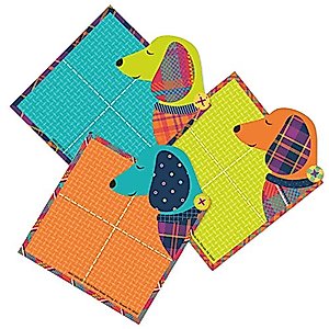 Eureka Multicolor Plaid Dog Themed Square Bulletin Board and Classroom Decorations, 36pcs, 5.5'' x 5.5''