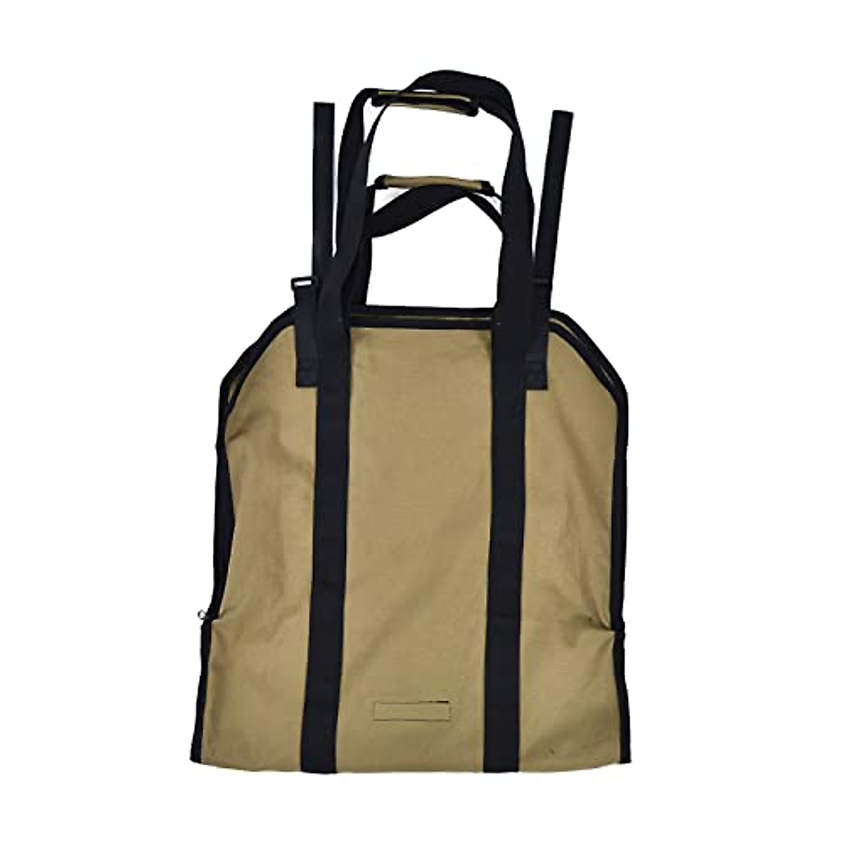 RvSky Household Garden Products Large Capacity Firewood Storage Bag Basket Oxford Cloth Outdoor Camping Wood Log Carrier(卡其)