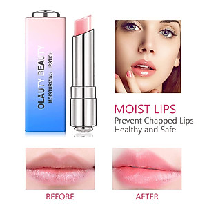 firstfly Pack of 3 Crystal Jelly Lipstick, Long Lasting Nutritious Lip Balm Lips Moisturizer Magic Temperature Color Change Lip Gloss (3 Pack)