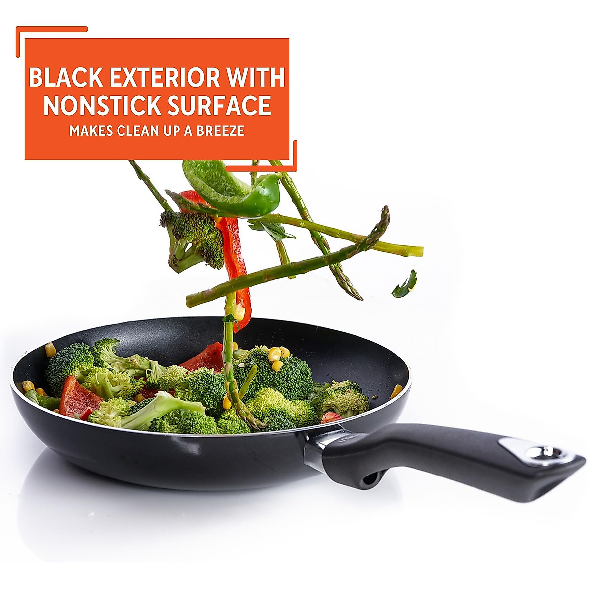 IMUSA USA Nonstick Bistro Saute Pan 8-Inch, Black