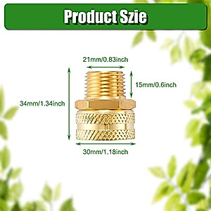 Litorange Lead-Free 2 PCS Swivel 3/4"GHT Female x 1/2"NPT Male Connector,GHT to NPT Garden Hose Adapter Brass Fitting,Garden Pipe Joint Extension Repair Fitting(Pack of 2)