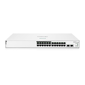 HPE Networking Instant On Switch Series 1830 24-Port Gb Smart-Managed Layer 2 Ethernet Switch with PoE | 24x 1G | 2X SFP | 12x CL4 PoE (195W) | Fan-Less | US Cord (JL813A#ABA)
