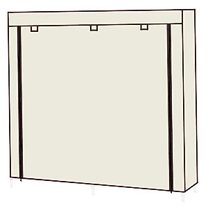 Knocbel 6 Tiers Shoe Rack Dustproof & Water-Resistant Non-Woven Fabric Closet Storage Cabinet Organizer, 44" x 11 1/8" x 43 1/4" (Beige)