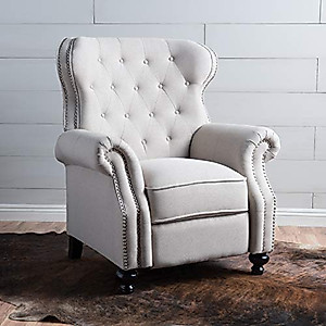 GDFStudio vWyland Tufted Wheat Fabric Recliner.