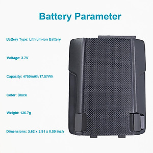 TC77 Replacement Battery for Zebra for Symbol TC77 TC70 TC72 TC75 TC55 - TC70X TC75X TC700H TC700K TC720L TC75AH TC75BH TC75EK TC75FK TC75GK TC77HL Part No BT-000318 Barcode Scanner Batteries