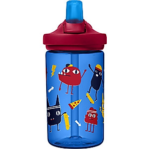 CamelBak Eddy+ Kids BPA-Free Water Bottle with Straw, 14oz, Skate Monsters (2282402040)