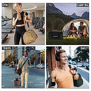 Canway Sports Gym Bag, Travel Duffel bag with Wet Pocket & Shoes Compartment for men women, 45L, Lightweight (Black-40L)