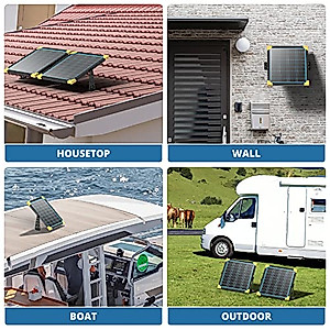 Voltset 20W 12V Solar Panel Kit, Solar Battery Trickle Charger Maintainer with MPPT Solar Charge Controller, Extension Cable Clips O-Ring Terminal & Adjustable Mount Bracket for Car Motorcycle Marine