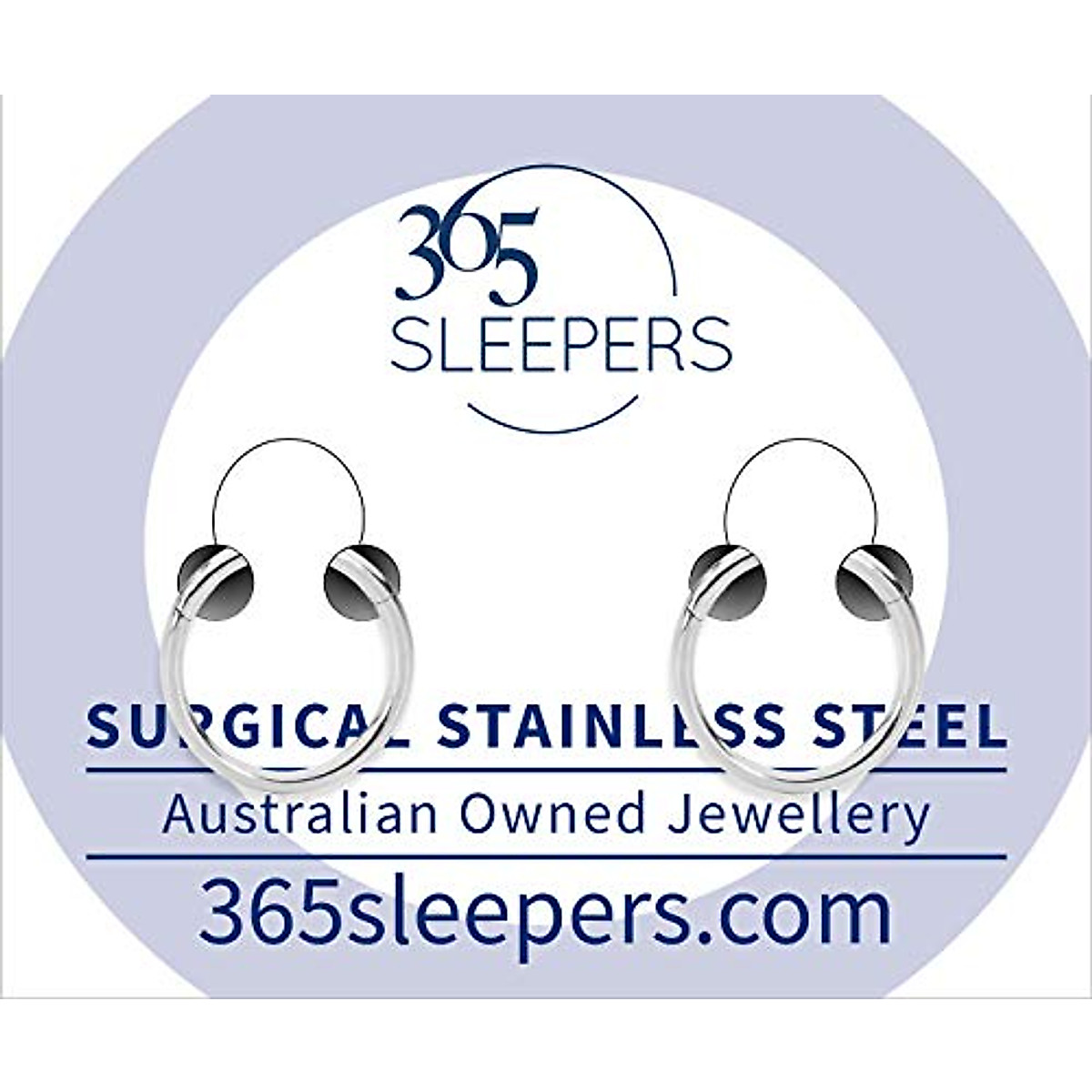 365 SLEEPERS 2PCS 18G 6mm - 13mm Surgical Steel 18G Hinged Hoop Segment Septum Cartilage Helix Tragus Nose Ring Unisex Sleeper Earrings