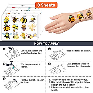 Bee Temporary Tattoos for Kids, Birthday Party Decorations Supplies Party Favors Supper Cute 96PCS Bee Tattoo Sticker Style Gift Ideals for Boys Girls Schools Prizes Themed