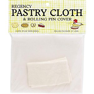 Norpro Rolling Pin Cover and Pastry Cloth Set, White
