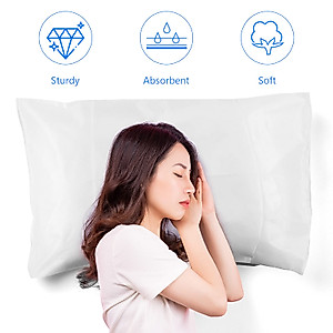 Oudain Disposable Pillow Cases, 20 Count, White, 32 x 20 Inches, Non Woven Fabric