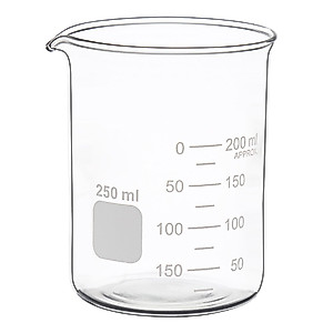 Glass Measuring Low Form Beaker Set 50ml 100ml 250ml Glass Graduated Beaker Set