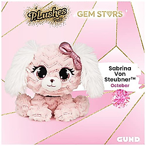 GUND P.Lushes Pets Gem Stars Collection, Sabrina Von Steubner Puppy Stuffed Animal, Pink/White, 6”