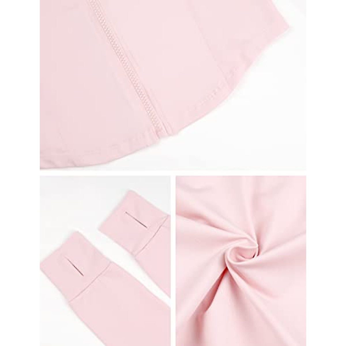 Yeokou Womens Active Zip Up Running Workout Cropped Bbl Athletic Jacket with Thumb Holes(Pink-S)