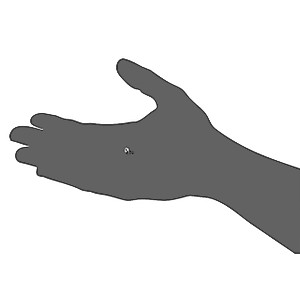 DC Comics Unisex Batman Cut-Out Logo Black Pvd Plated Internally Threaded Labret